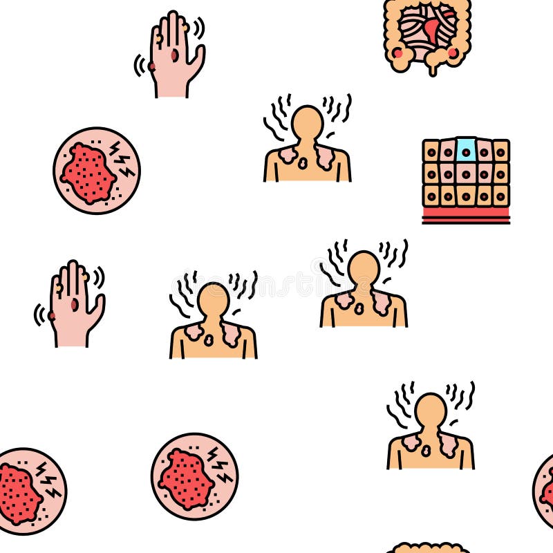 Disease Human Problem Collection Icons Set Vector . Stock Vector ...