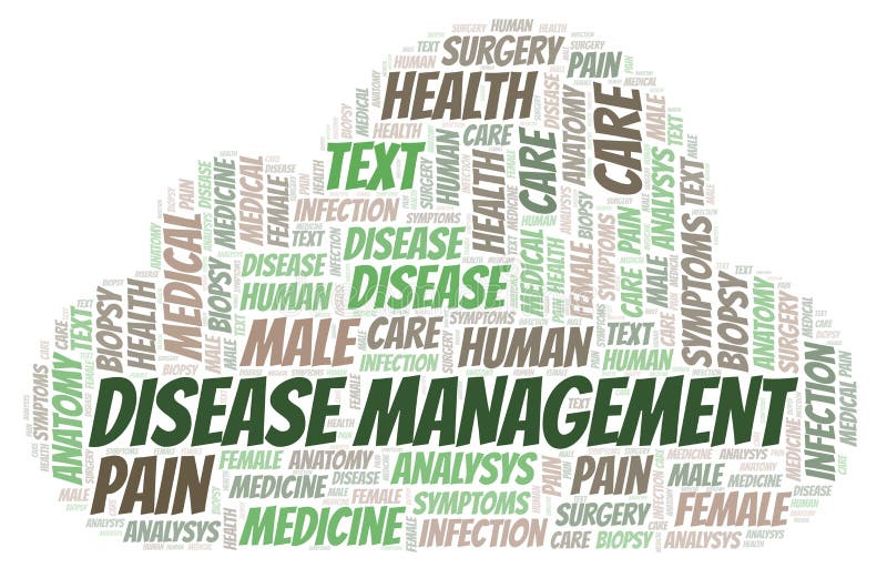 Disease Management Word Cloud Stock Illustration - Illustration of pain ...