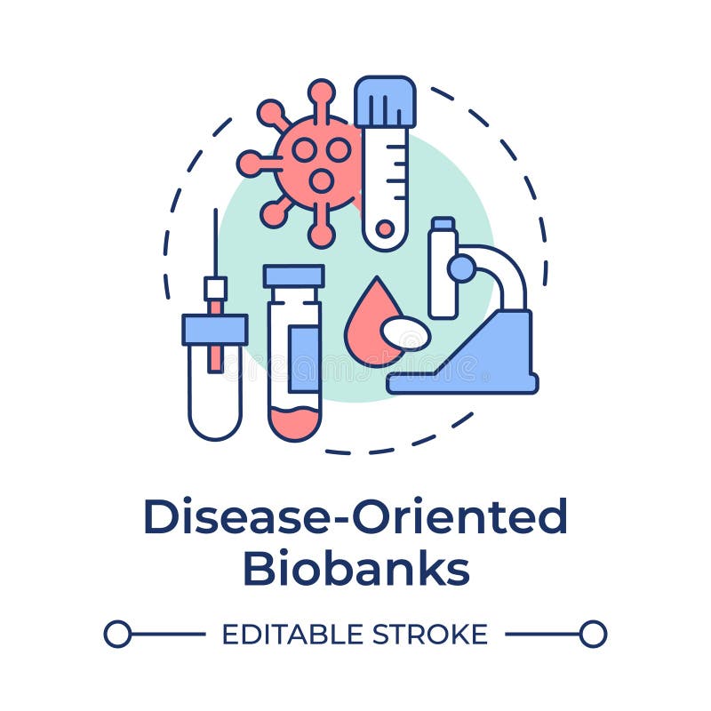 Disease Oriented Biobanks Multi Color Concept Icon Stock Vector - Illustration of color, round ...