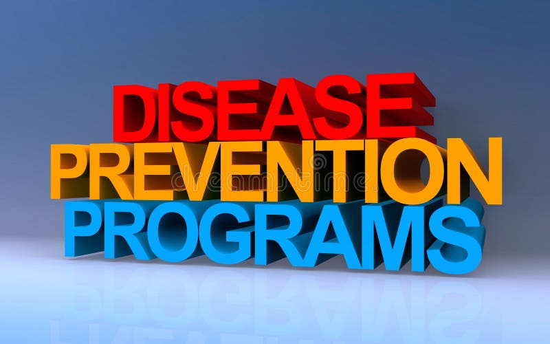 Disease Prevention Programs on Blue Stock Illustration - Illustration ...