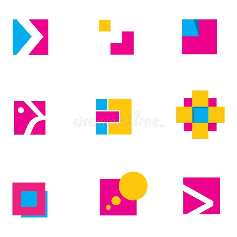 Disegno 2 Geometrici Di Marchio Illustrazione Vettoriale ...