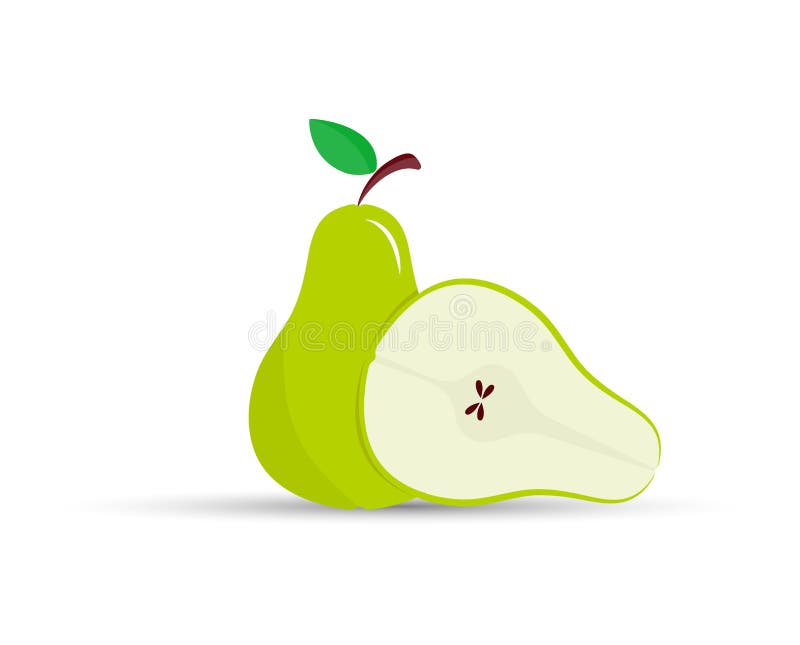 Intere Pera E Fette Disegno Della Mano Di Una Pera Illustrazione ...