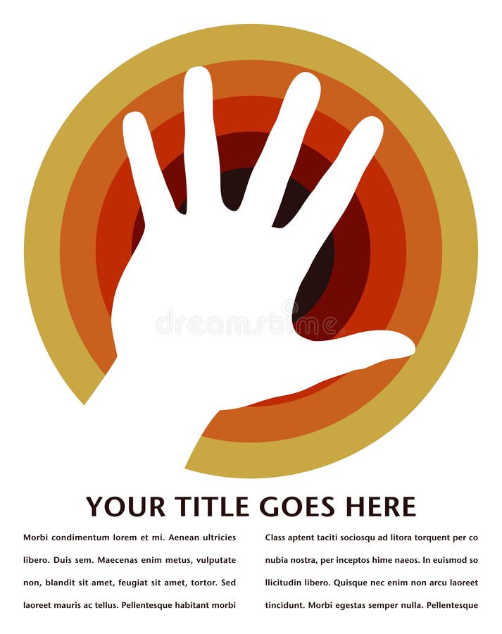 Design a cerchio con mano illustrazione vettoriale. Illustrazione di ...