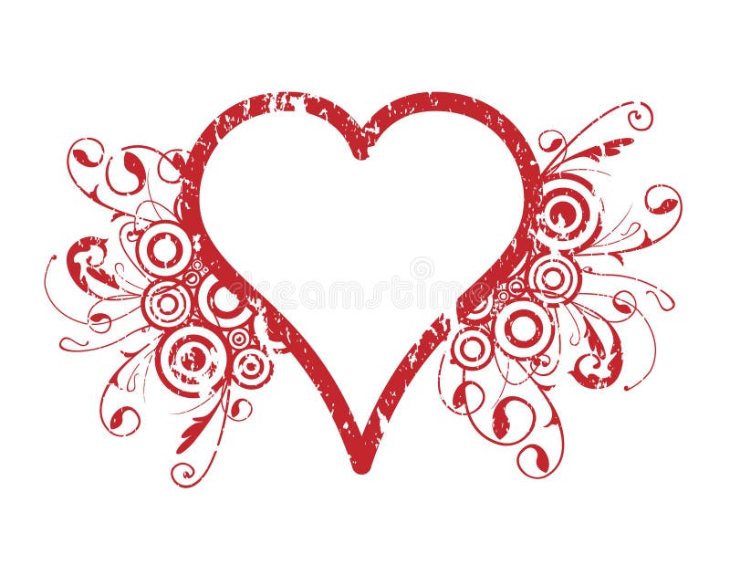 Disegno del cuore illustrazione vettoriale. Illustrazione di romanzesco ...