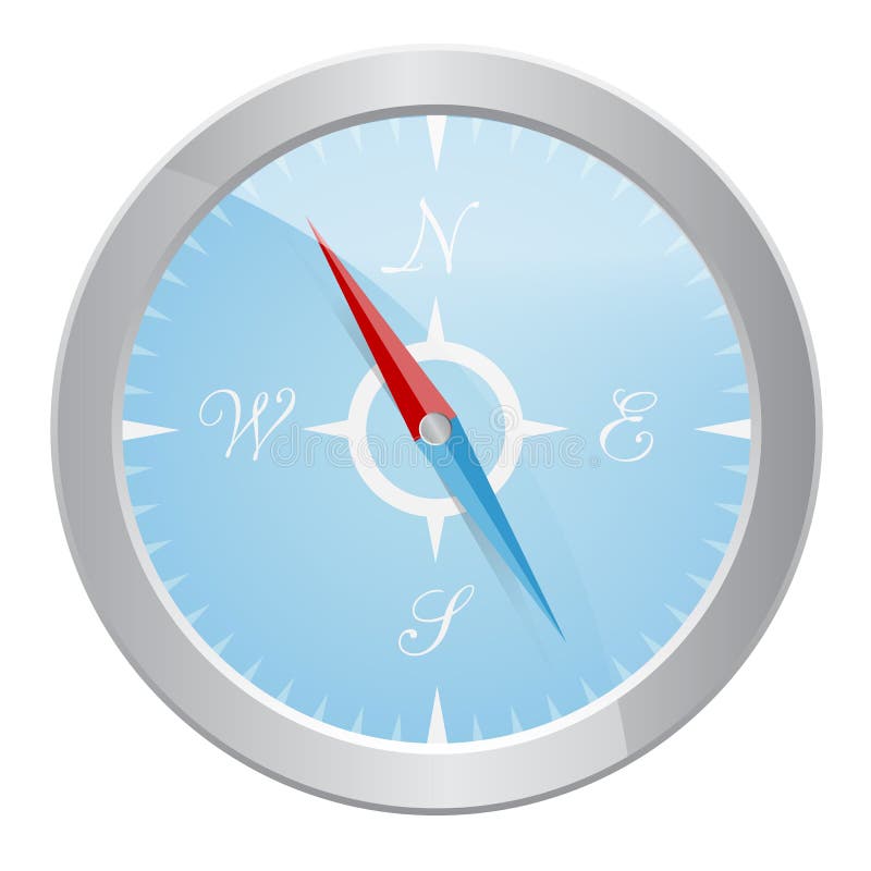 Disegno Della Bussola D'argento Illustrazione Vettoriale ...