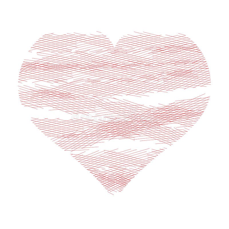 Disegno a forma di cuore illustrazione vettoriale. Illustrazione di ...