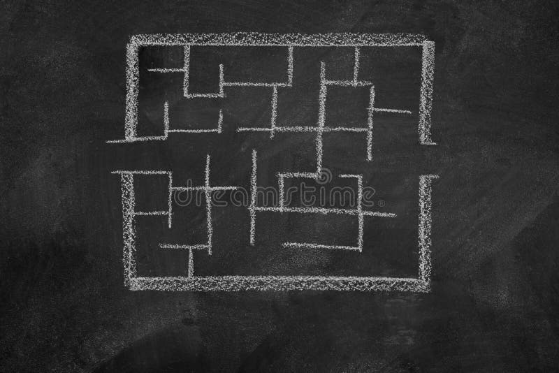 Disegno Labirinto Sullo Sfondo Fotografia Stock - Immagine di creativo ...