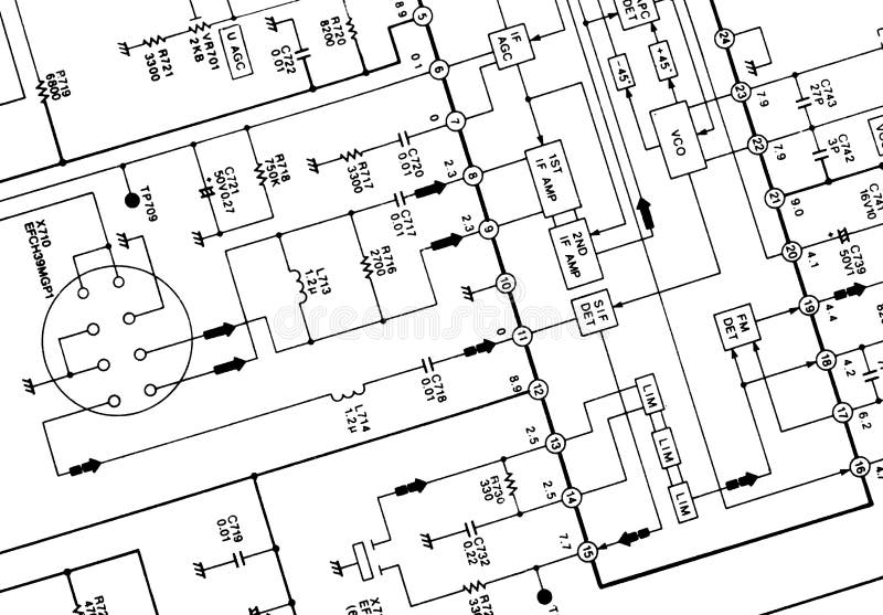 Disegno Schematico Di Elettronica Fotografia Stock - Immagine di ...