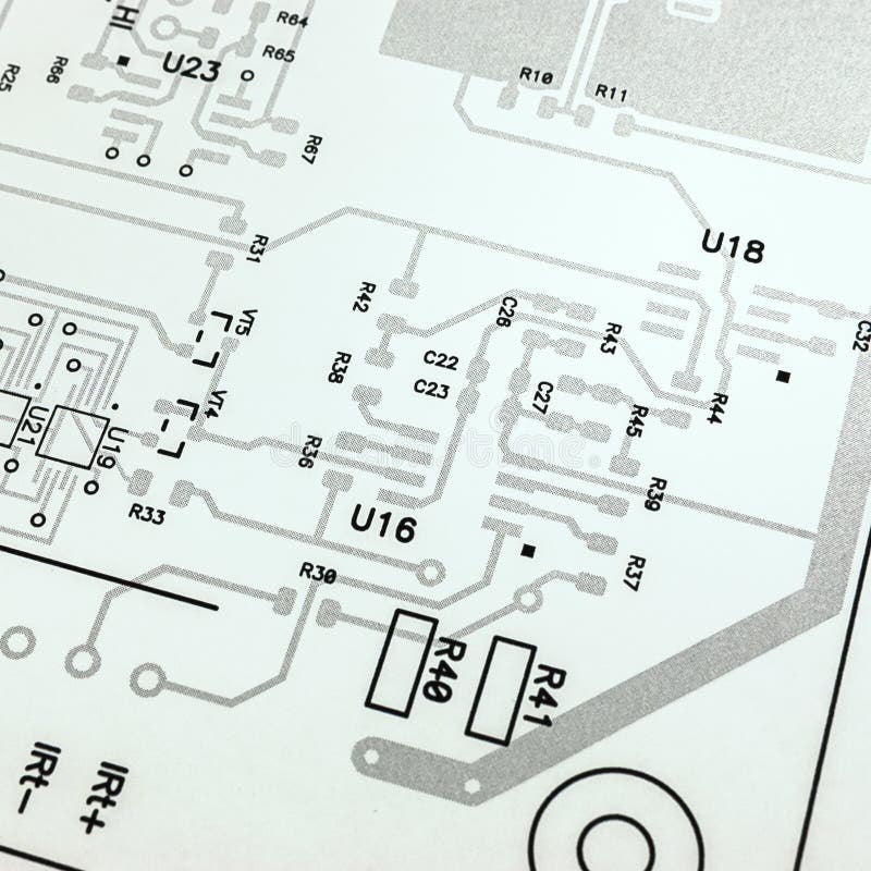 Disegno Schematico Elettronico Del Circuito Immagine Stock - Immagine ...