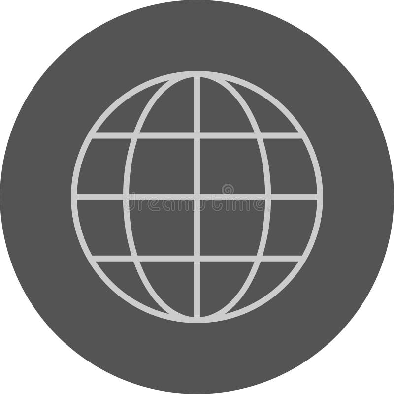 Diseño De Icono De Vector Global Ilustración del Vector - Ilustración de global, escala: 343250776