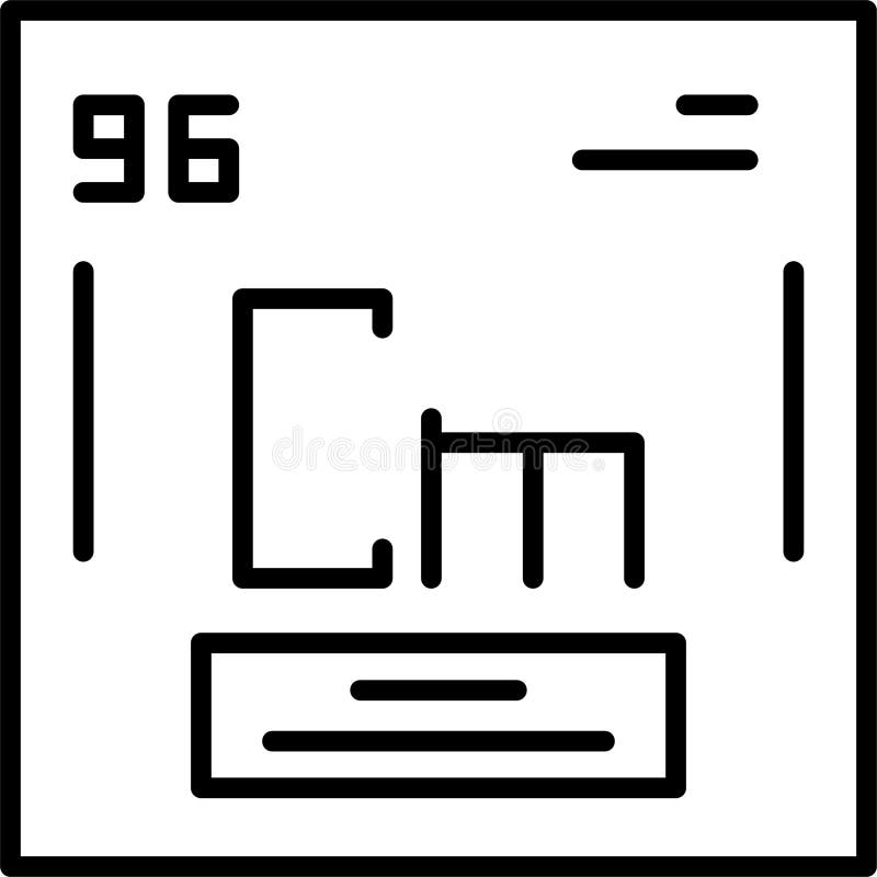 Diseño De Iconos De Vectores Curium Ilustración del Vector - Ilustración de conjunto, elemento ...