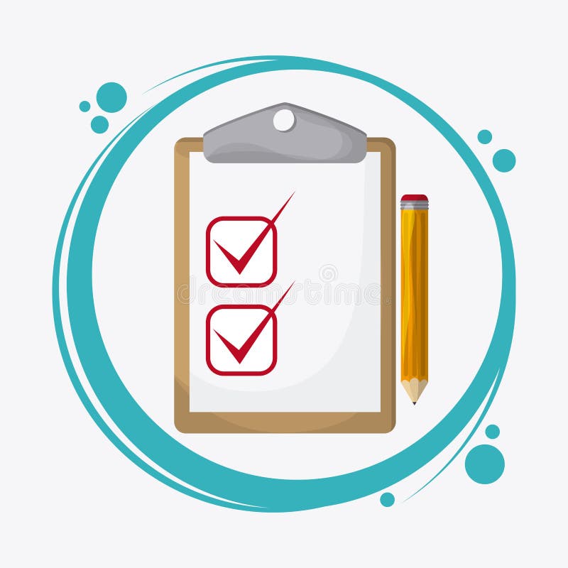 Diseño De La Lista De Control, Ejemplo Plano, Ejemplo Stock de ilustración - Ilustración de ...