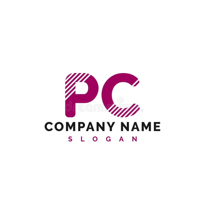 Diseño De Logotipo De Letra Pc. Vector De Ilustración De Logotipo De Letra Pc Ilustración del ...