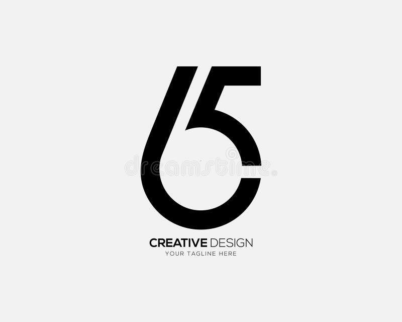 6 5 Diseño De Marca De Logotipo De Número Moderno Ilustración del Vector - Ilustración de modelo ...
