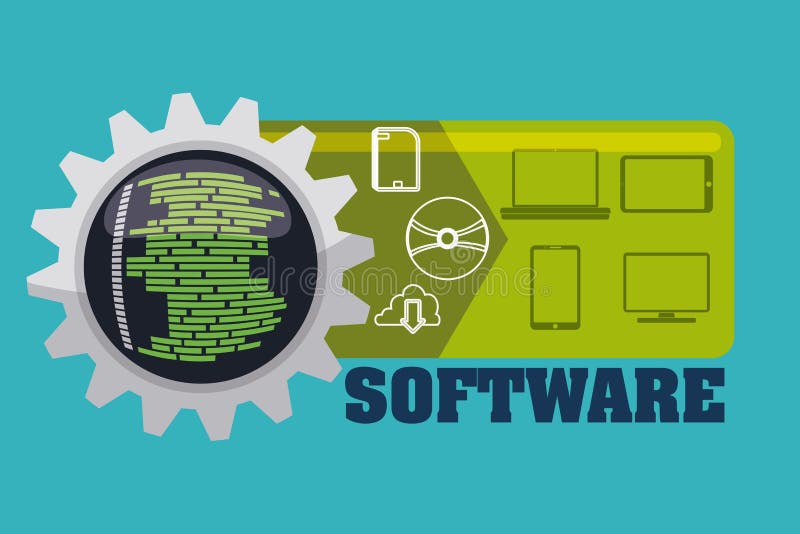 Diseño de software ilustración del vector. Ilustración de sistema - 58402816