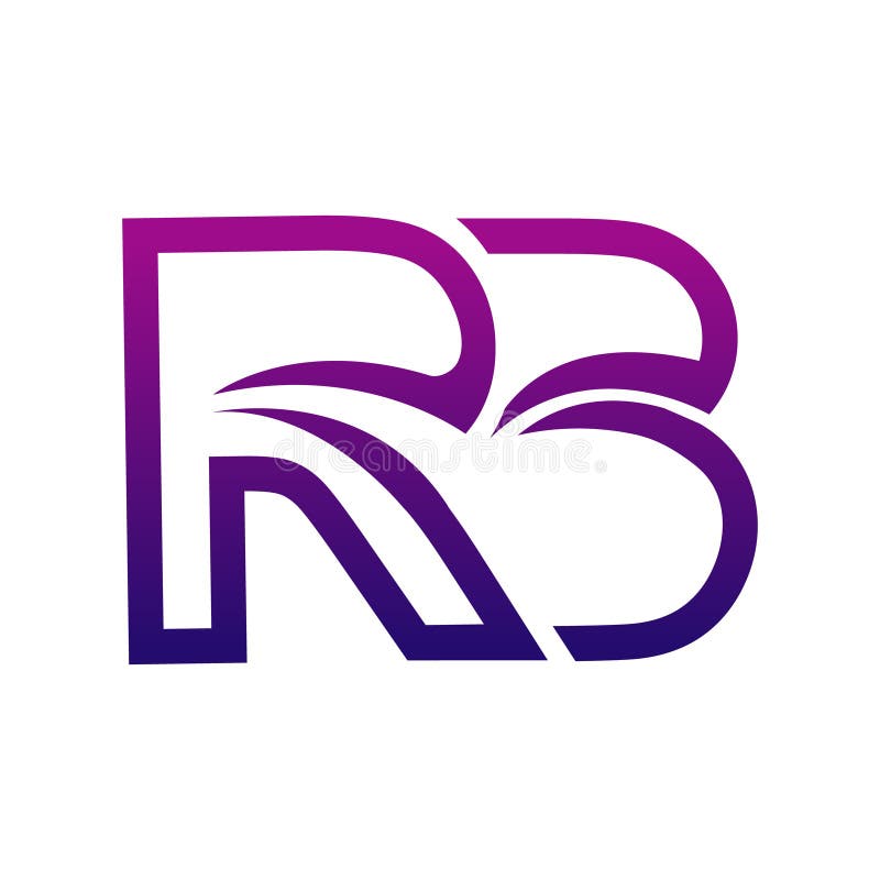 Diseño Elegante De Iconos De Logotipo Rb Creativo Stock De Ilustración