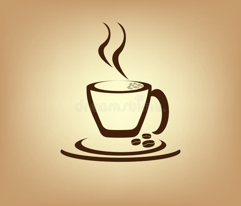 Disfrute Del Logotipo De Caffe Ilustración del Vector - Ilustración de ...
