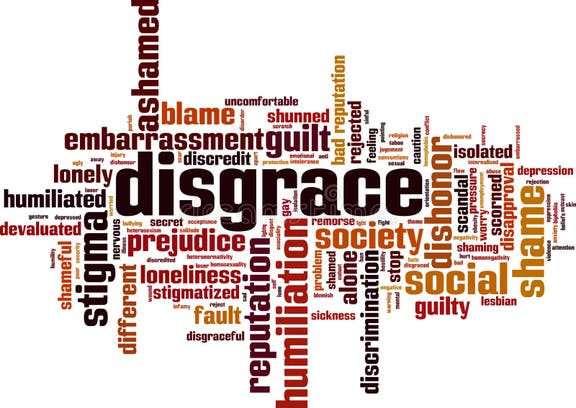 Disgrace word cloud stock vector. Illustration of disgrace - 213092575