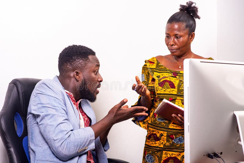 Disgruntled Businessman Explains To His Secretary How To Work Stock ...