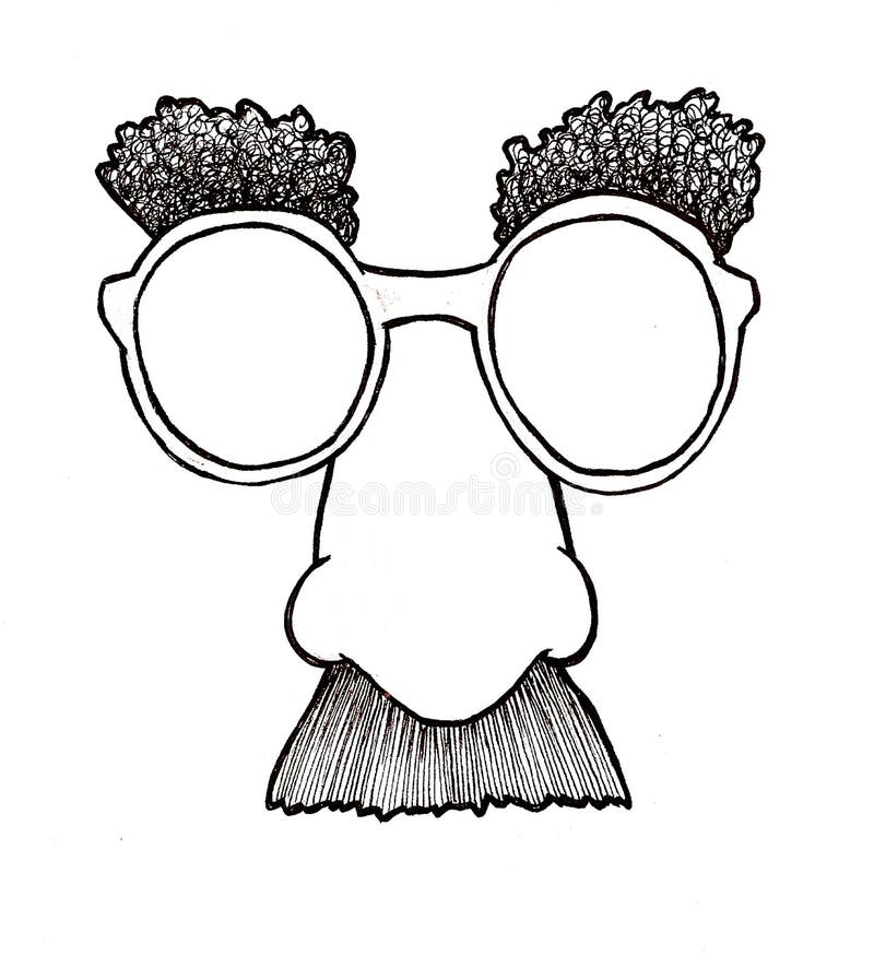 Disguise Mask stock vector. Illustration of eyebrow, glasses - 9741356