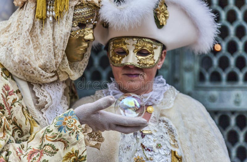 Disguised Couple with Magic Ball Editorial Photography - Image of ...