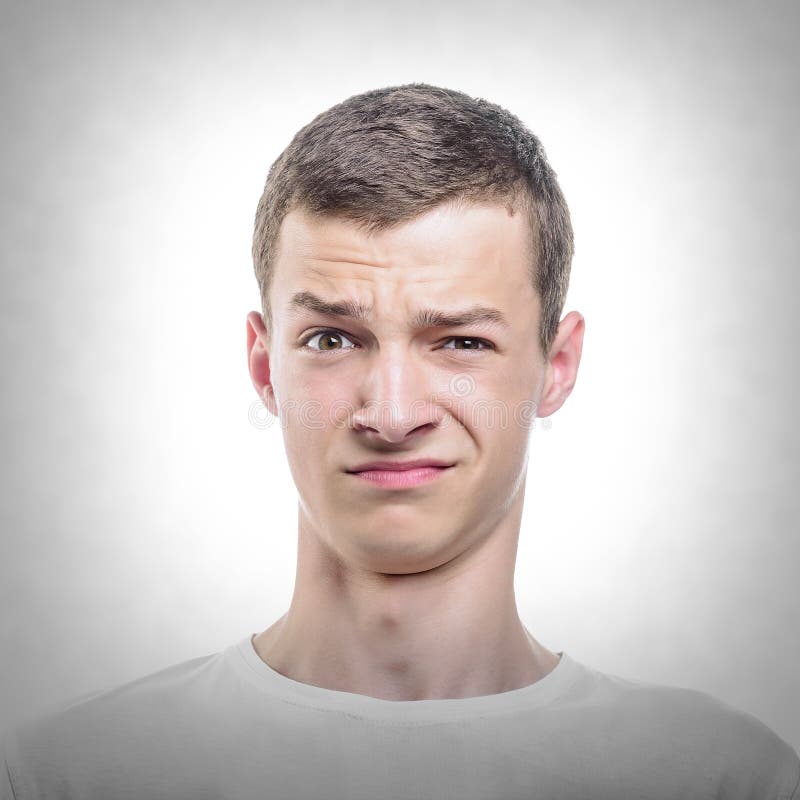 Disgusted man. stock photo. Image of sorrow, male, adult - 82777502