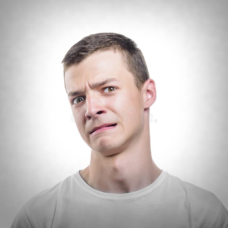Disgusted man. stock photo. Image of face, male, disgust - 82777896