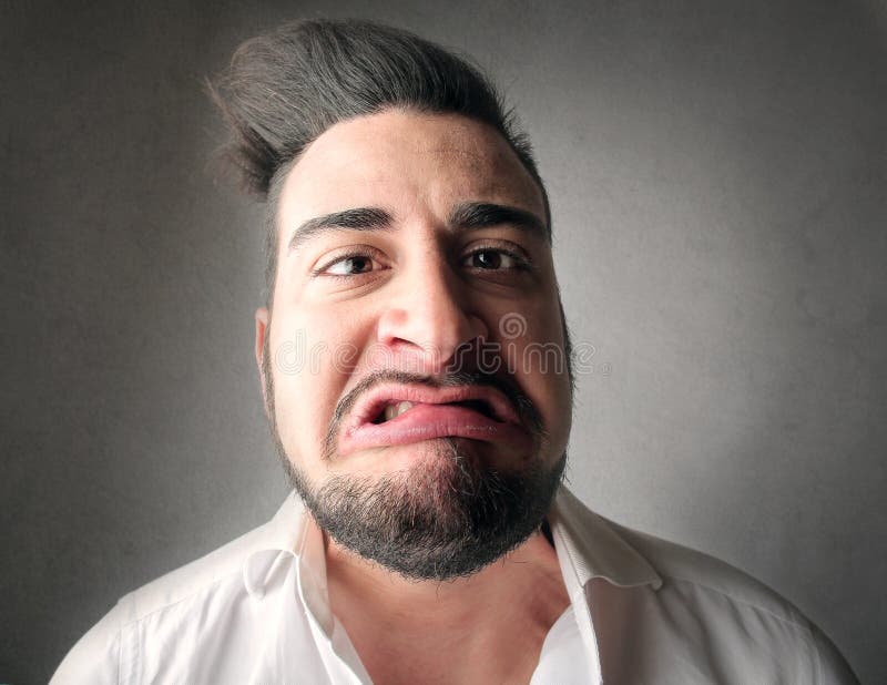 Disgusted young man stock image. Image of shocked, emotion - 38109521