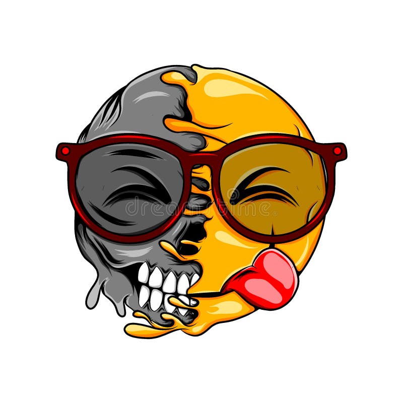 A Disgusting Expression with Eyes Glasses on Face Changes To Normal ...