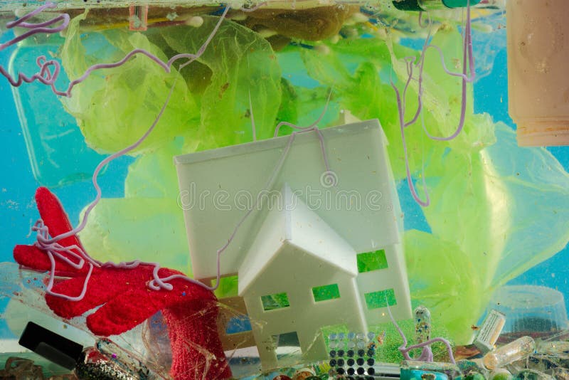 Disgusting Harmful Plastic Pile Overloading Water and Environment Stock ...