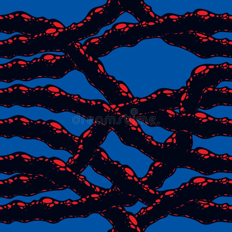 Disgusting Horror and Nightmare Seamless Pattern, Vector Background ...