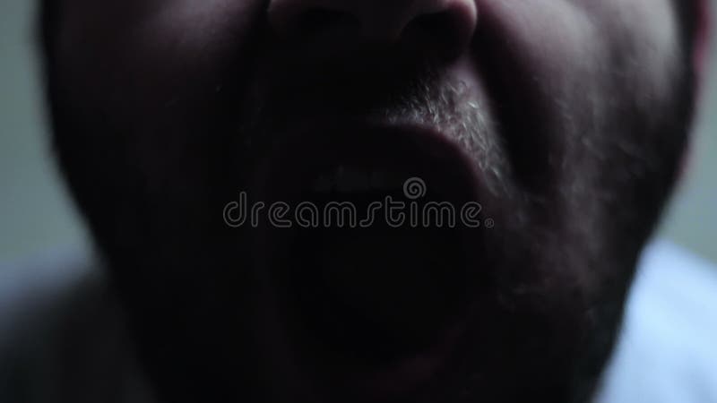 Disgusting Man Making Awful Faces Stock Video - Video of evil, horror ...