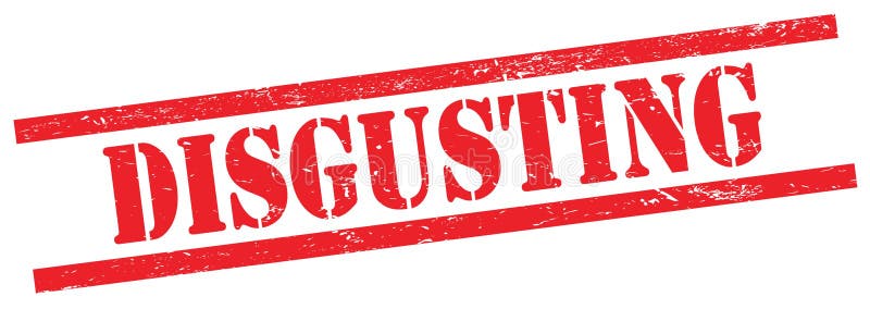 DISGUSTING Text on Red Grungy Rectangle Stamp Stock Illustration ...