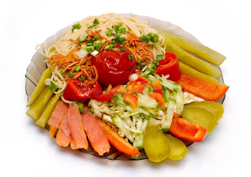 Dish 2 stock image. Image of dish, greens, lifestyle, bite - 746397