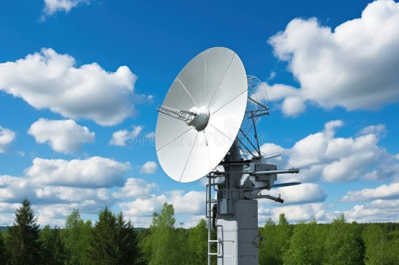 Dish Antenna of a Wireless Internet Provider Stock Image - Image of ...