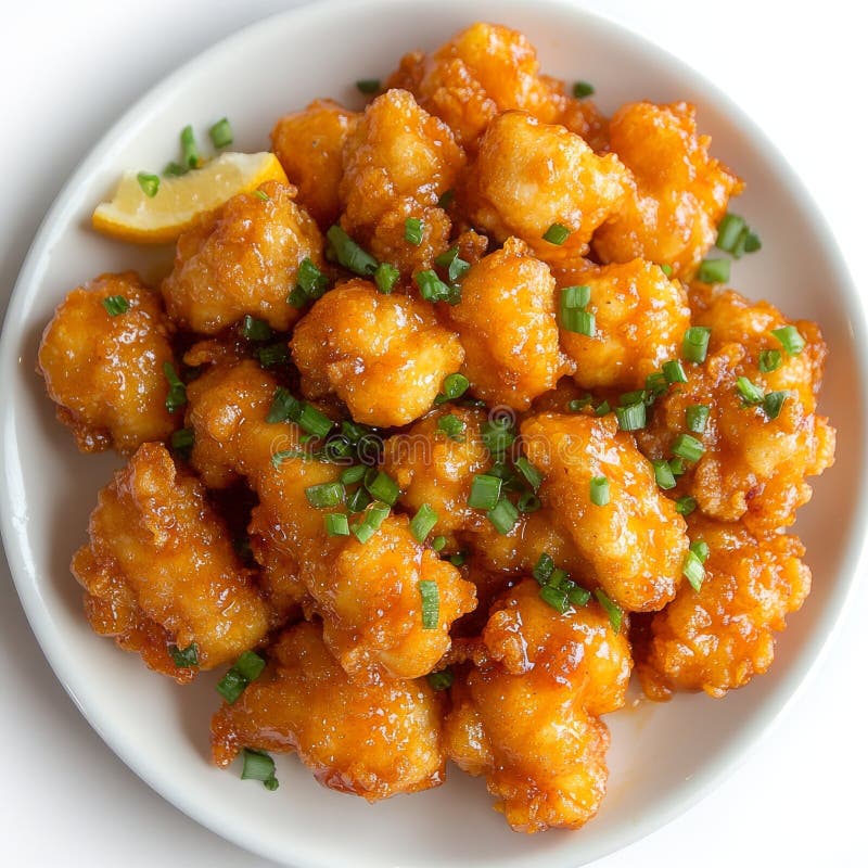 A Dish of Chinese Orange Rice Set Against a Clear Background Stock ...