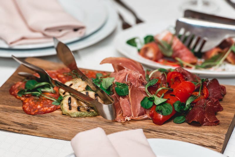 Dish with chopped sausage stock image. Image of chopped - 107920941