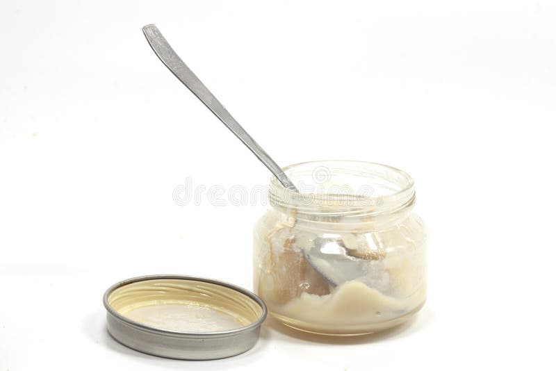 Dish and Container of Homogenised Food for Food Stock Photo - Image of ...