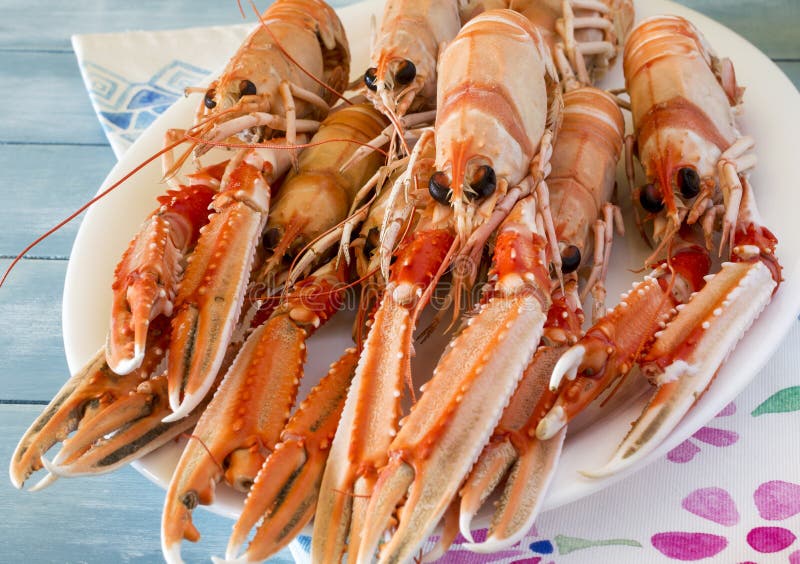 Dish of cooked crawfish stock photo. Image of dish, tweezers - 86083822