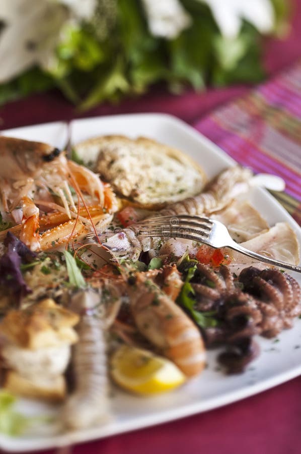 Dish of Crustaceans and Shellfish Stock Photo - Image of food, elegance ...