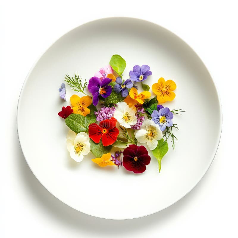 A Dish Featuring the Artful Use of Edible Flowers: a Bright and ...