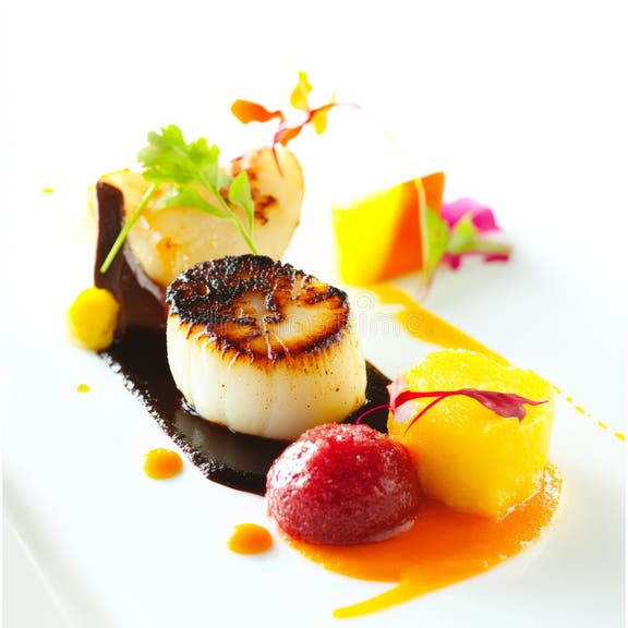 A Dish Featuring the Interplay of Hot and Cold Elements, Perhaps Seared ...