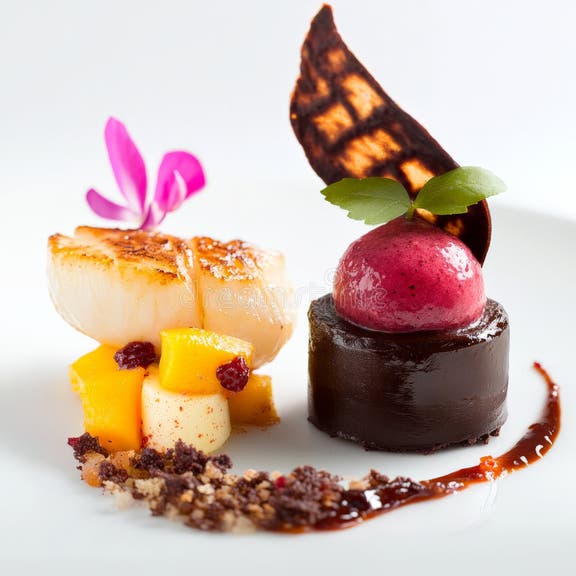 A Dish Featuring the Interplay of Hot and Cold Elements, Perhaps Seared ...