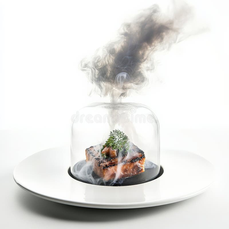 A Dish Featuring the Use of Smoke or Aromatic Elements, Perhaps ...