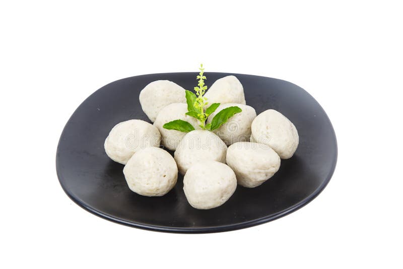 Dish Fish Ball As Appetizer Isolated White Stock Photos - Free ...