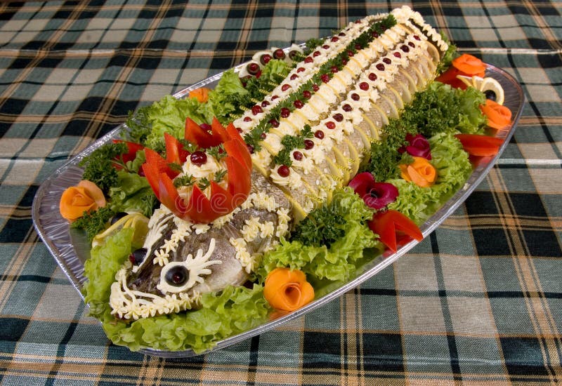 Dish with Fish Fillet with Vegetables Stock Photo - Image of food ...