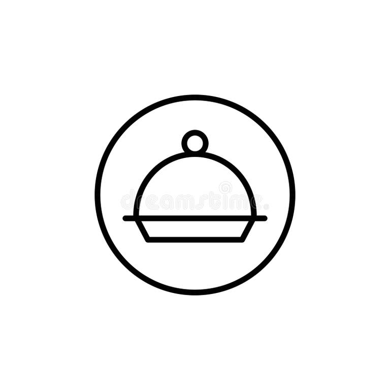 Dish icon Thin vector set stock vector. Illustration of sign - 341065751