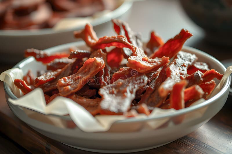 Savory Jerky: Dried Beef and Turkey Snacks Stock Illustration ...