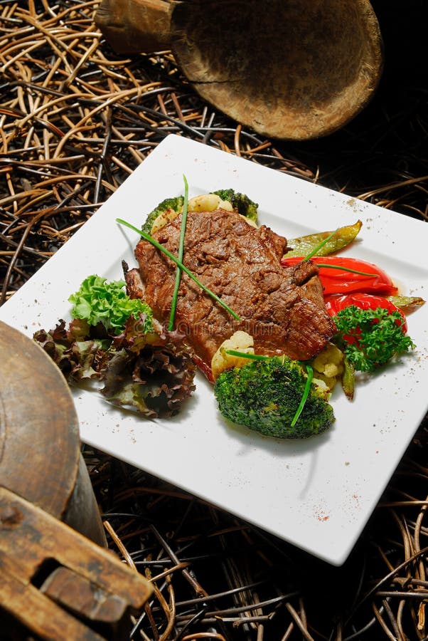 Dish from meat stock image. Image of beauty, branches - 9325801