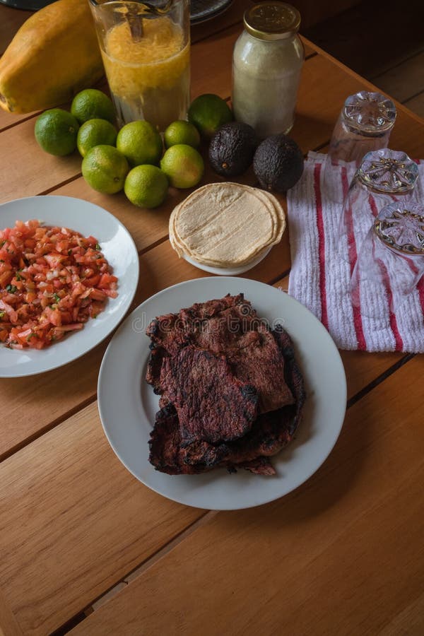 Dish with Meat Accompanied by Natural Appetizers and Natural Soft Drink ...